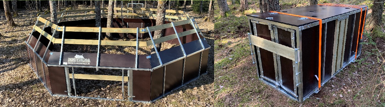 vildsvinsfälla enkel och vildsvinsfälla multitrap , två smarta ...